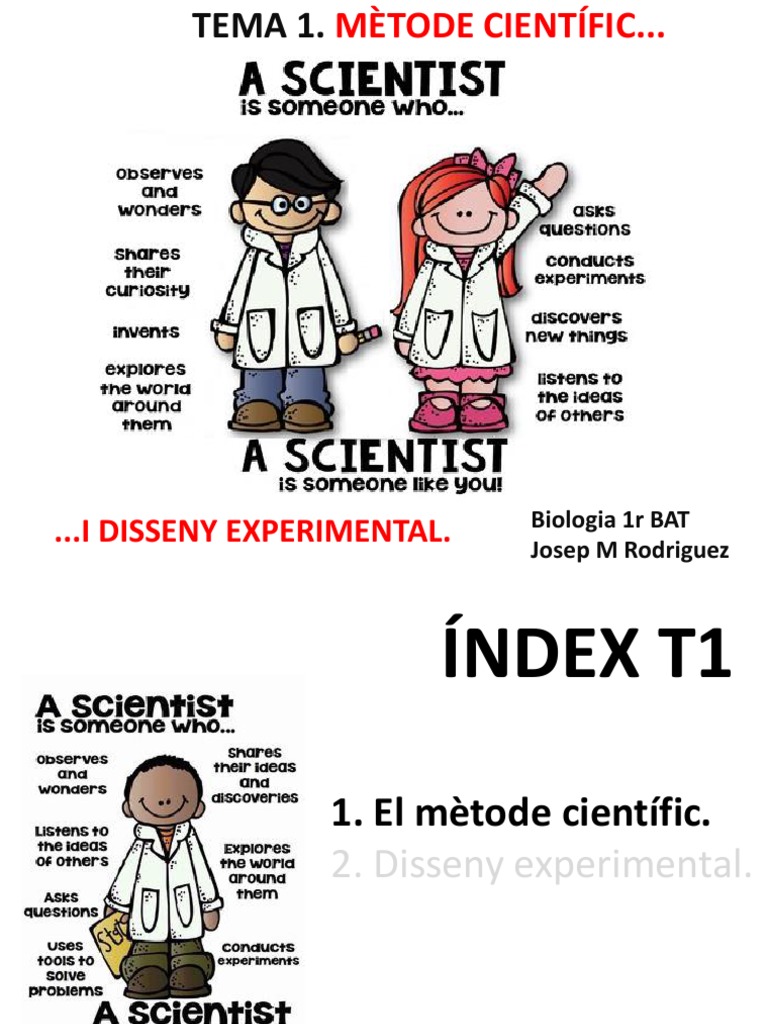 T01 - Mètode Científic I Disseny Experimental | PDF