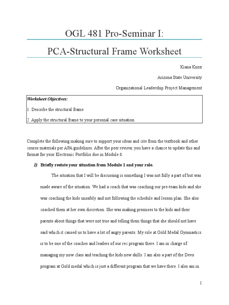 2 Structural Frame Worksheet Finsihed | PDF
