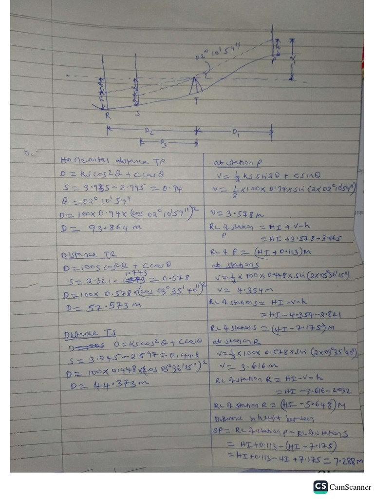 Tacheometry Surveying III | PDF