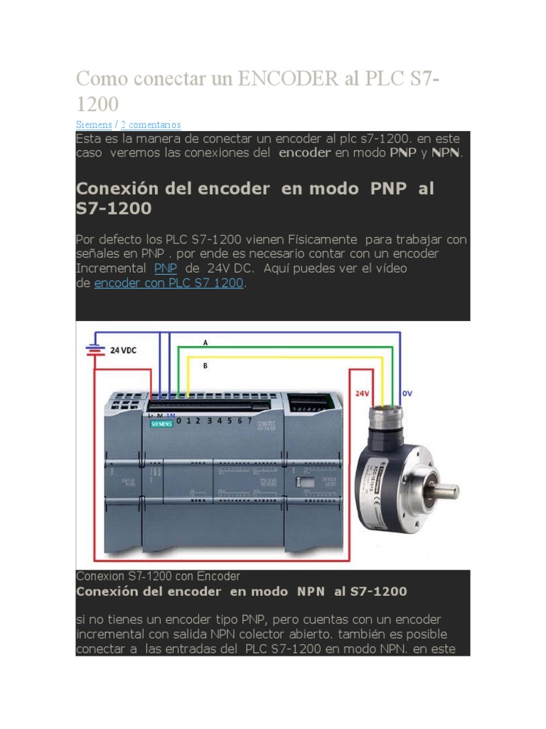 Como Conectar Un ENCODER Al PLC S7 | PDF | Informática