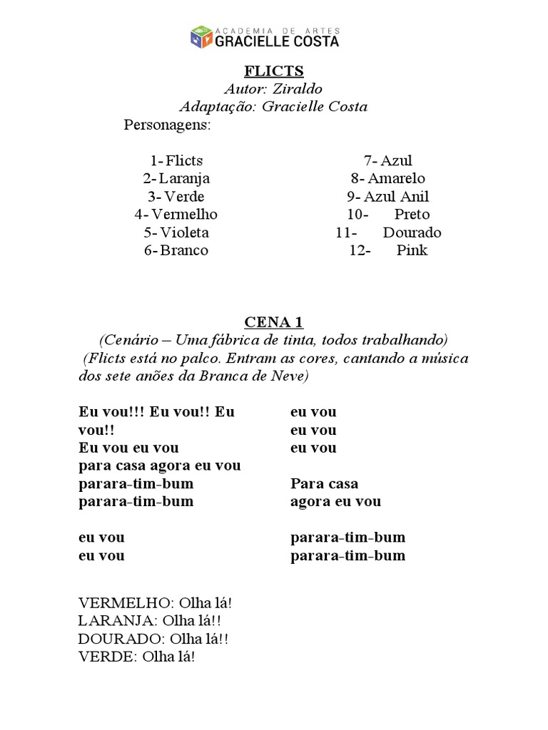 FLICTS A Cor - Ziraldo | Download grátis PDF | Cor | Vermelho