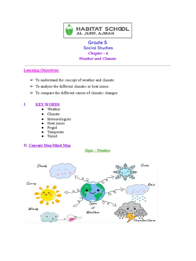 Grade 5 Weather & Climate Guide | PDF | Climate | Weather
