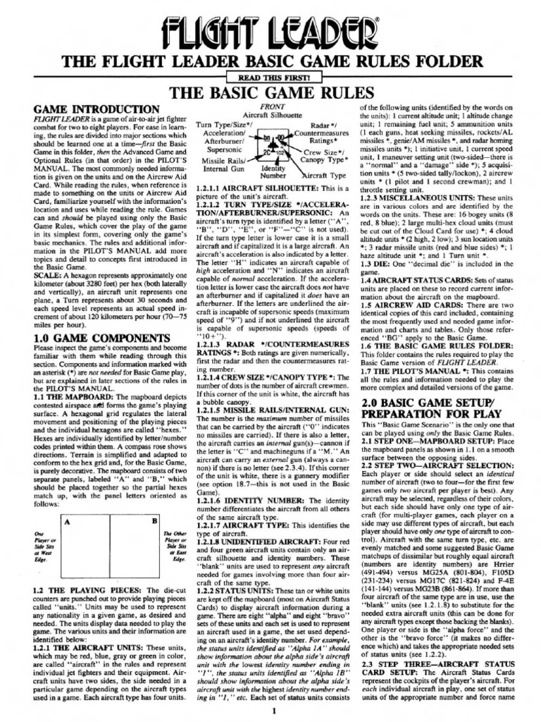 Flight Leader Basic Rules PDF