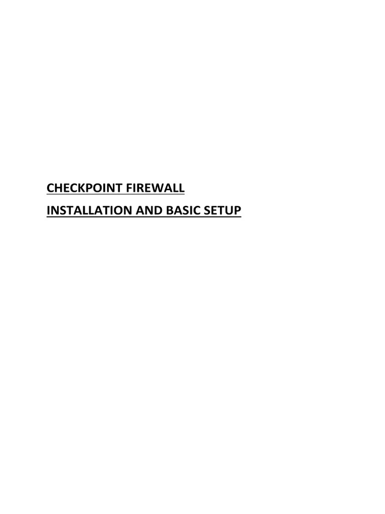 Checkpoint Installation | PDF | Ip Address | Command Line Interface