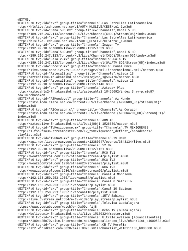 A Comprehensive Collection of Latin American Television Channels | PDF ...