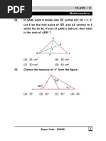 JMO 2023 (7, 8) Question Paper | PDF | Triangle | Circle