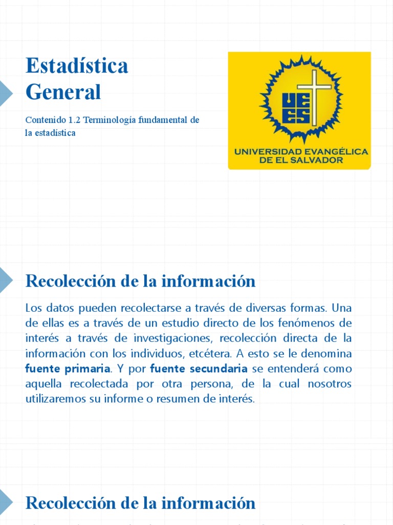 1.2 Terminología Fundamental de Estadística | PDF | Nivel de medida ...