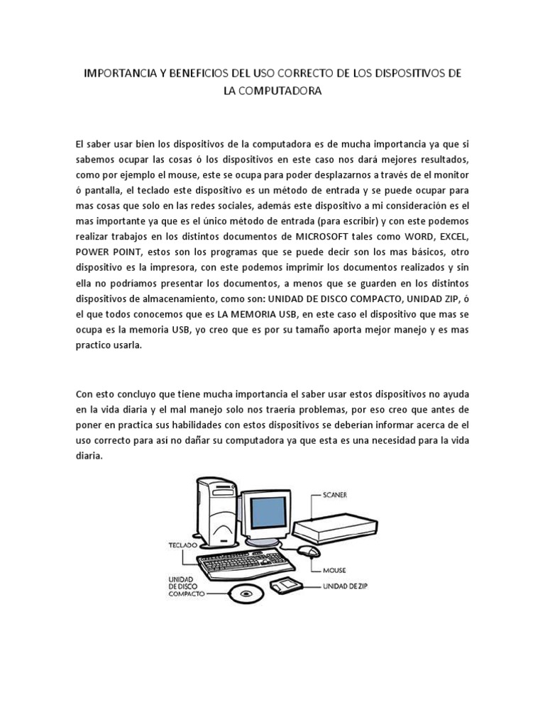 Importancia Y Beneficios Del Uso Correcto De Los Dispositivos De La