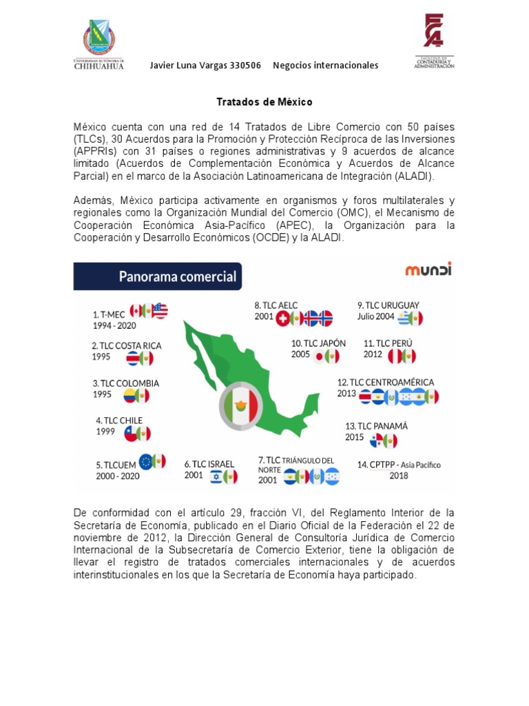 Tratados de México | PDF | Tratado de Libre Comercio Norteamericano | México