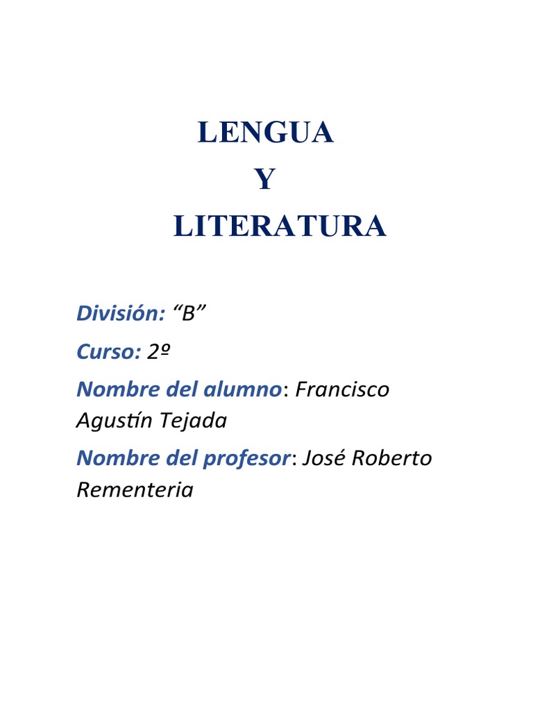 Cuestionario de Lengua y Literatura | PDF | Novelas