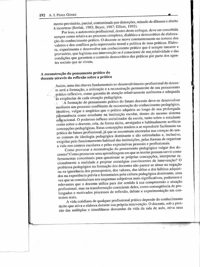 Texto 11 - Parte 3 - A Cultura Escolar Na Sociedade Neoliberal - PEREZ GOMES - 192 A 204 | PDF