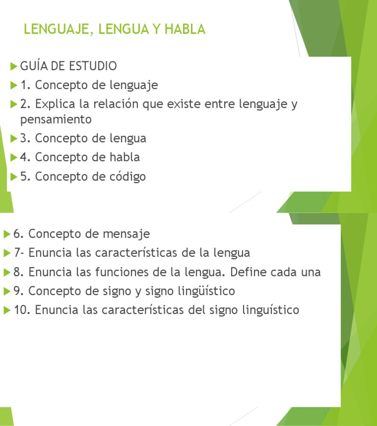 Lengua y habla: conceptos clave | PDF