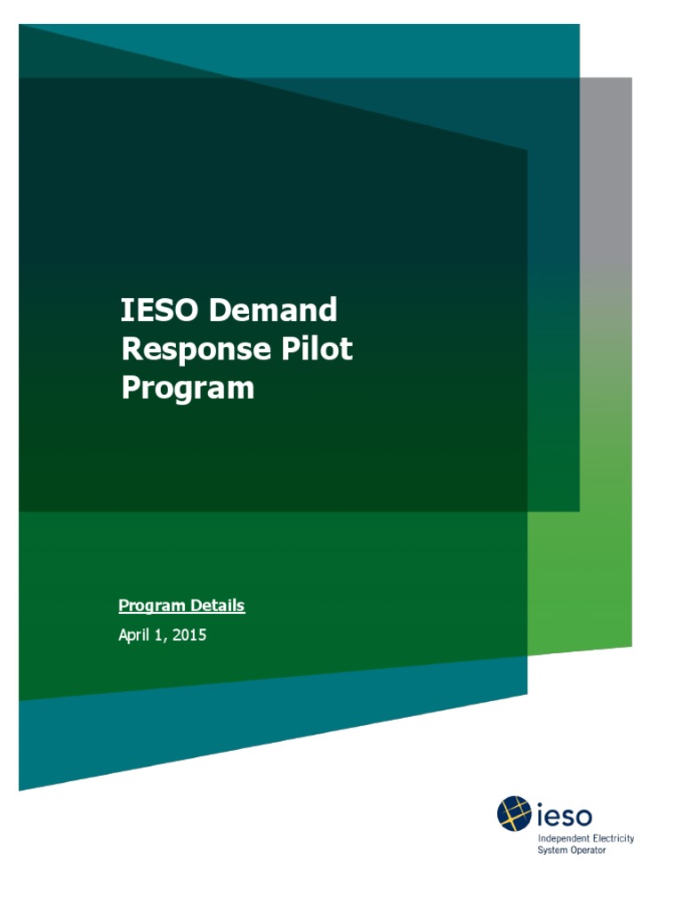 IESO Demand Response Pilot Guide | PDF | Real Time Computing