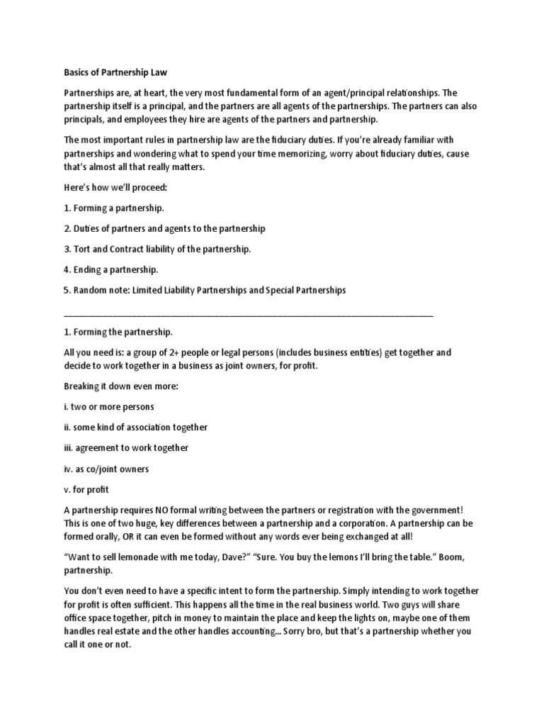 Partnership Pdf Partnership Law