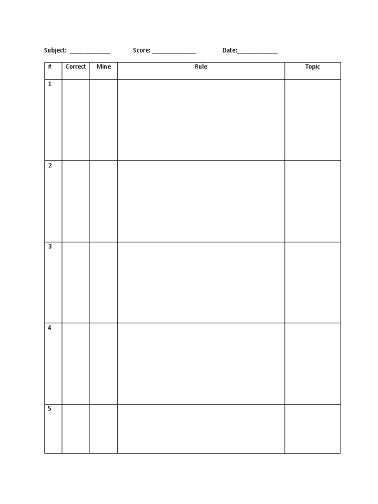 MBE Autopsy Sheet (Spaced Blank) | PDF