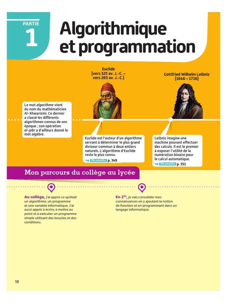 Chapitre1 2nde Algorithmique Et Programmation | PDF | Structure de contrôle | Python (Langage de ...