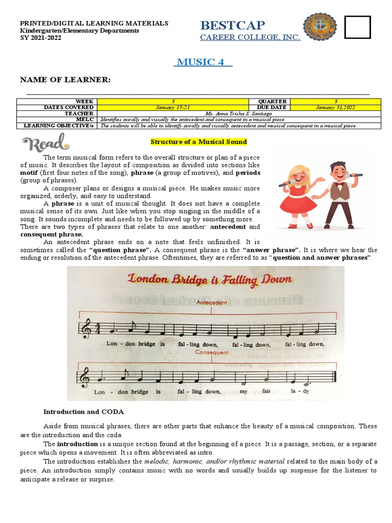 Music 4: Understanding Antecedent and Consequent | PDF | Musical ...