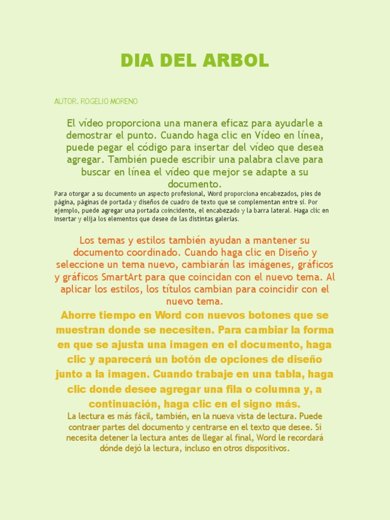 DIA DEL ARBOL Cinthia | PDF