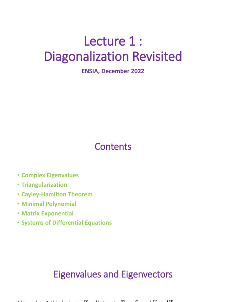 Course 1 | PDF | Eigenvalues And Eigenvectors | Matrix (Mathematics)