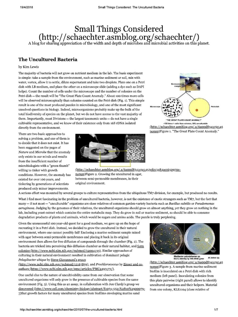 The Uncultured Bacteria | PDF