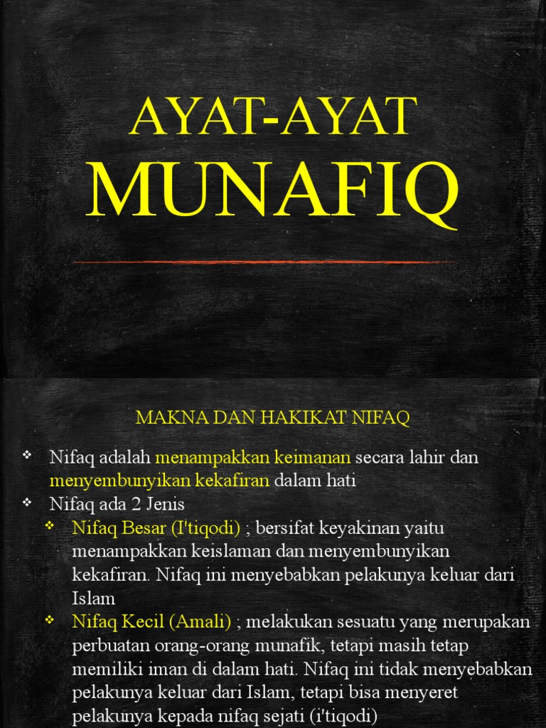 Ayat Ayat Munafiq | PDF