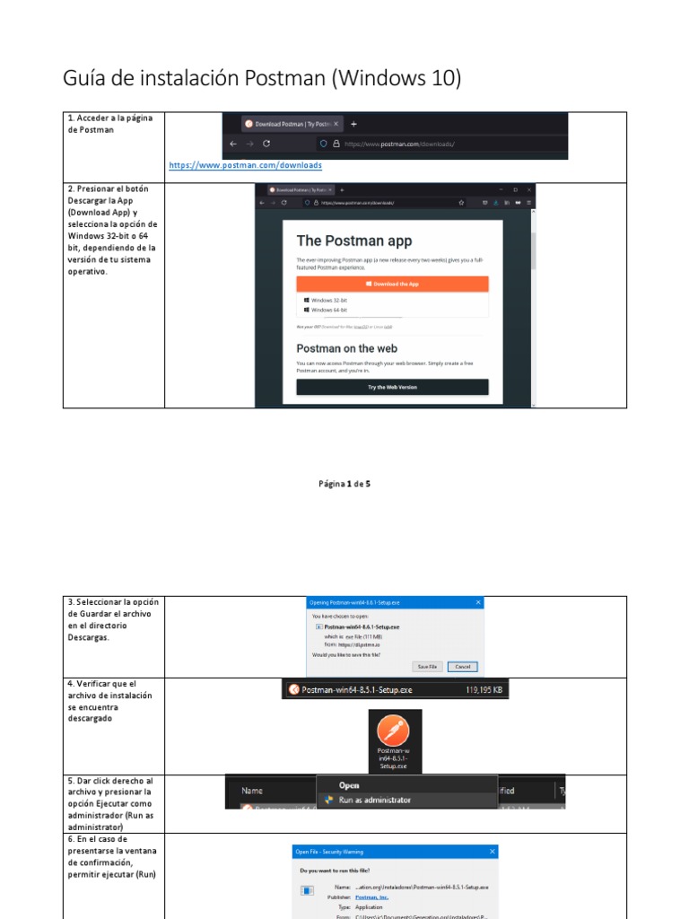 Instalar Postman Windows | PDF