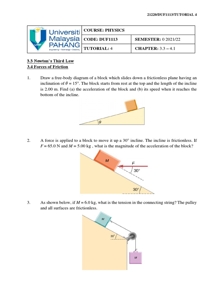 FORCES AND MOTION TUTORIAL | PDF | Force | Tension (Physics)