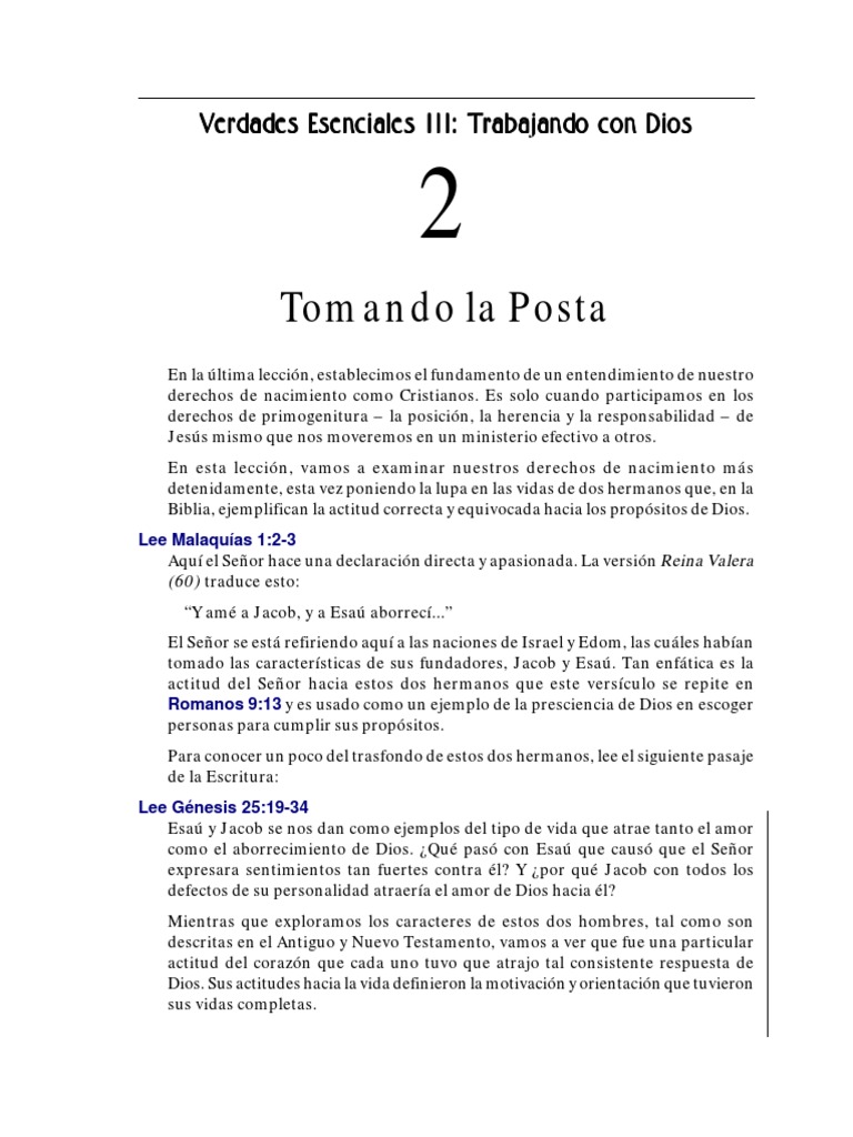 Tomando La Posta | PDF | Jacob | Isaac