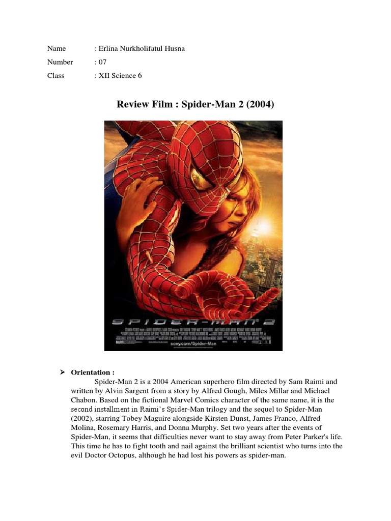 Review Spider Man 2 2004 Pdf Spider Man