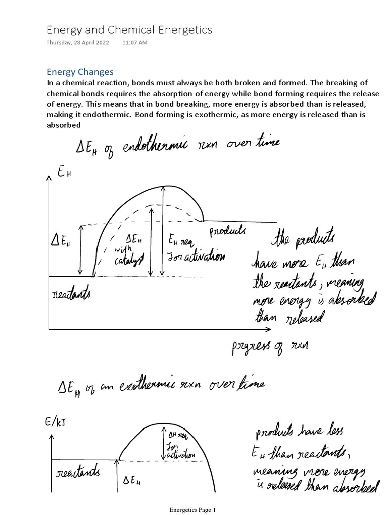 CSEC Chemistry - Energetics | PDF