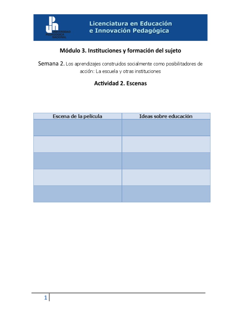 Tabla Escenas | PDF