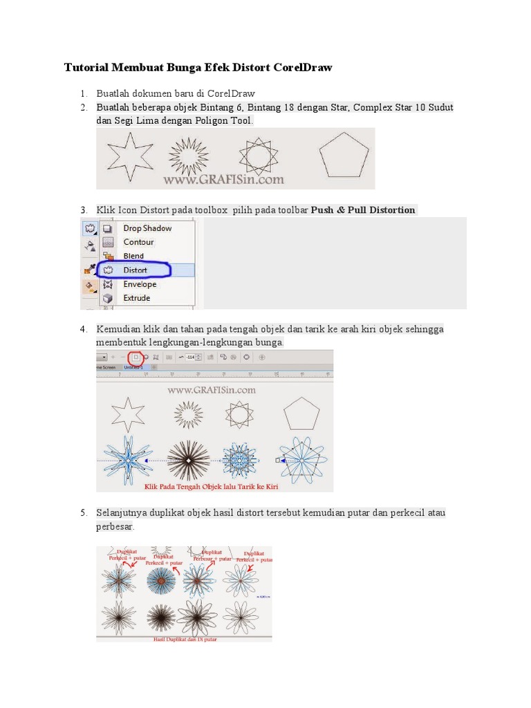 Tutorial Membuat Bunga Efek Distort Coreldraw Pdf