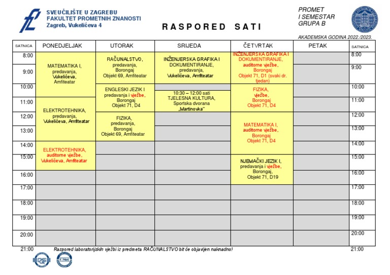 Promet - I Semestar - Grupa B - Zimski 2022-2023 | PDF