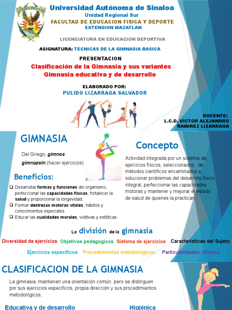 Trabajo 5 Pulido Lizarraga Salvador - Clasificacion Gimnasia - Gimnasia Educativa y Desarrollo ...