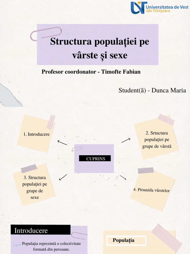 Structura Populației - Prezentare | PDF