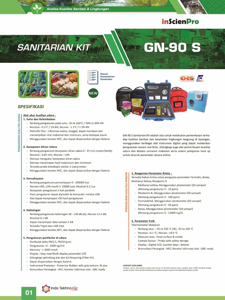 7 - Brosur Sanitarian Kit InScienPro GN-90 S-1 Rev | PDF