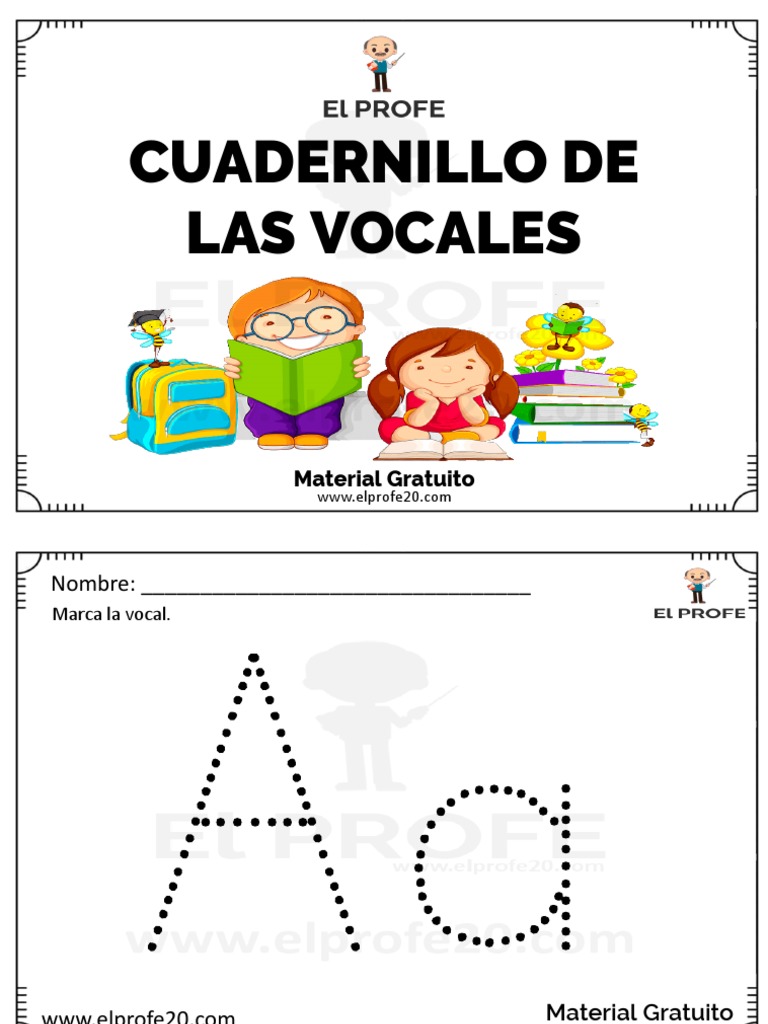 Cuadernillo de Las Vocales 122347 | PDF | Estudios de idiomas extranjeros