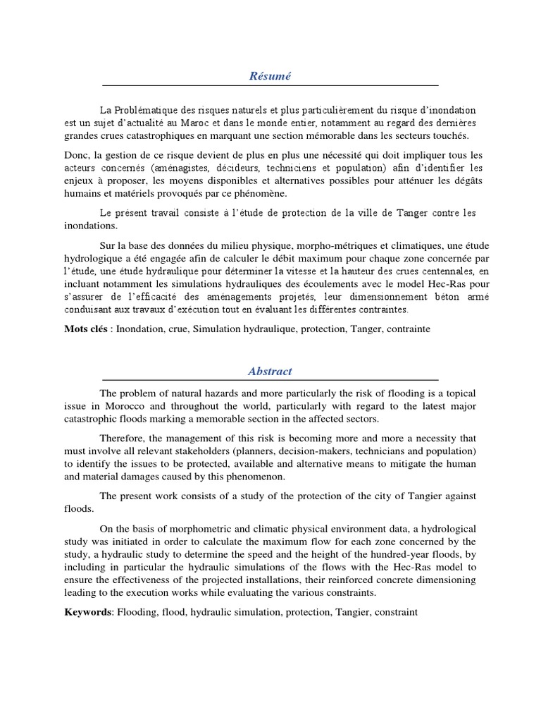 PDF FINAL DE PFE MASTER - Compressed | PDF | Inondation | Géomorphologie