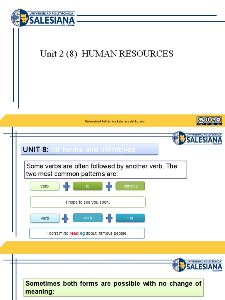 Unit 8 - Ing Forms and Infinitives | PDF | Languages | Foreign Language Studies