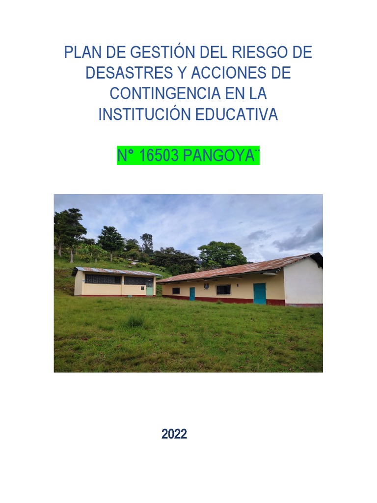 Modelo PGRD Marzo | PDF | Riesgo | Reducción de Desastres