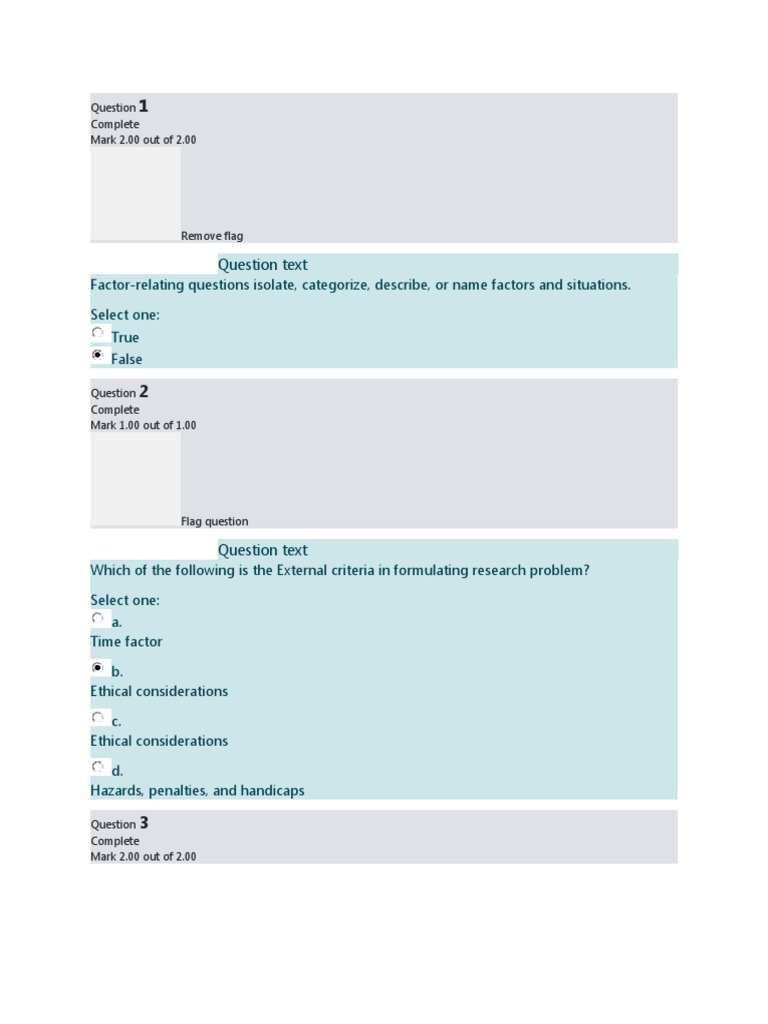Research in Psychology Prelim Exam Part 1 | PDF | Thesis | Theory