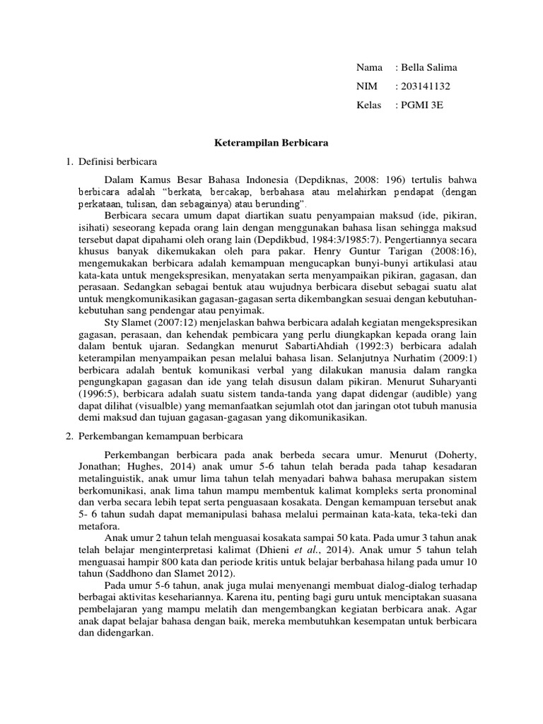 Keterampilan Berbahasa | PDF