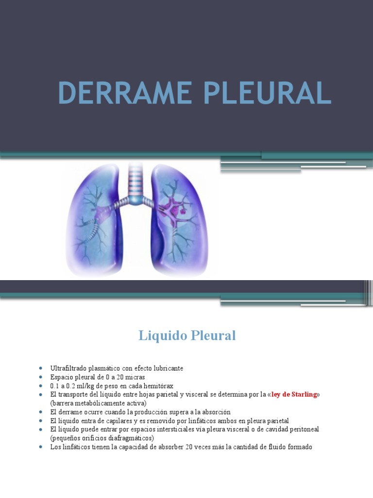 Derrame Pleural | PDF | Tuberculosis | Especialidades Medicas