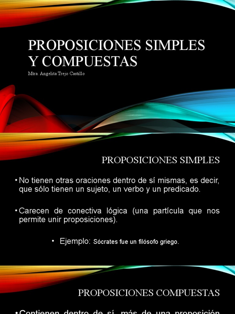 Proposiciones Simples y Compuestas | PDF