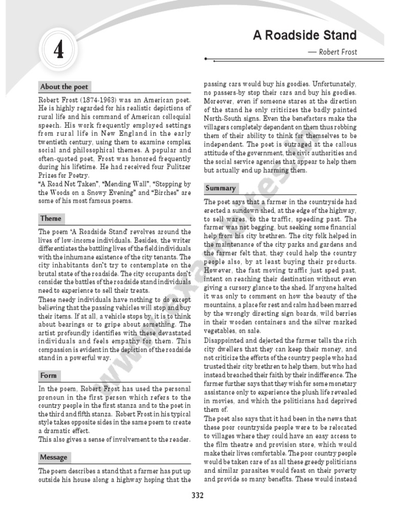 A Roadside Stand 2023 | PDF | Poetry