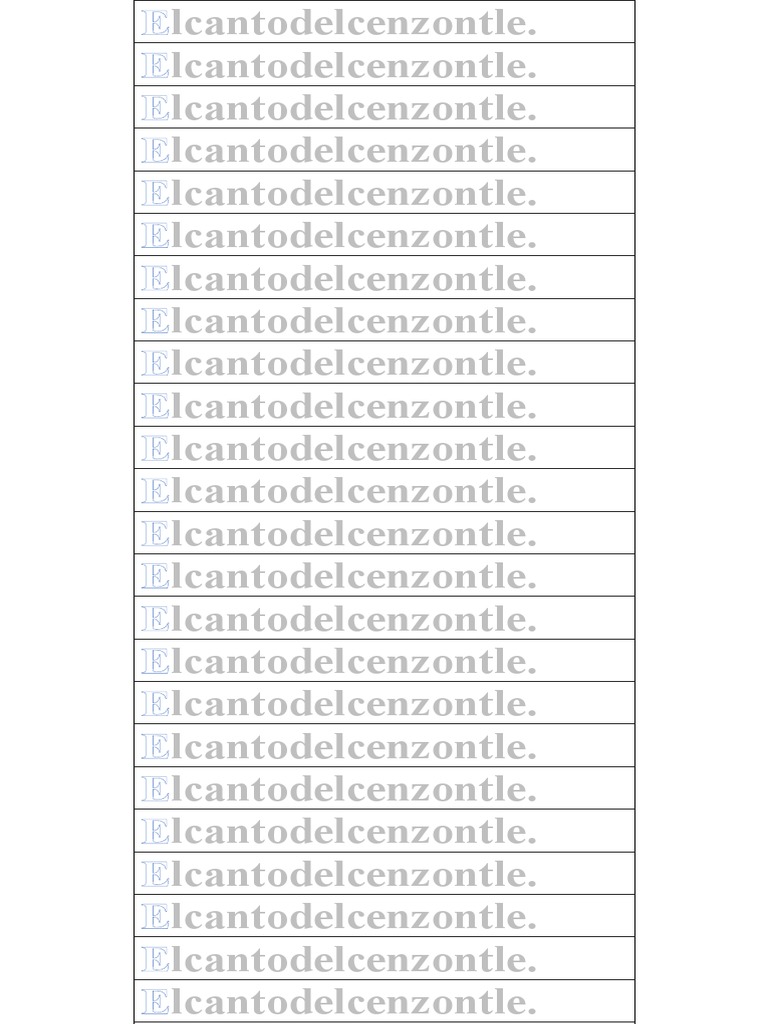 Oraciones Canto Del Cenzontle | PDF