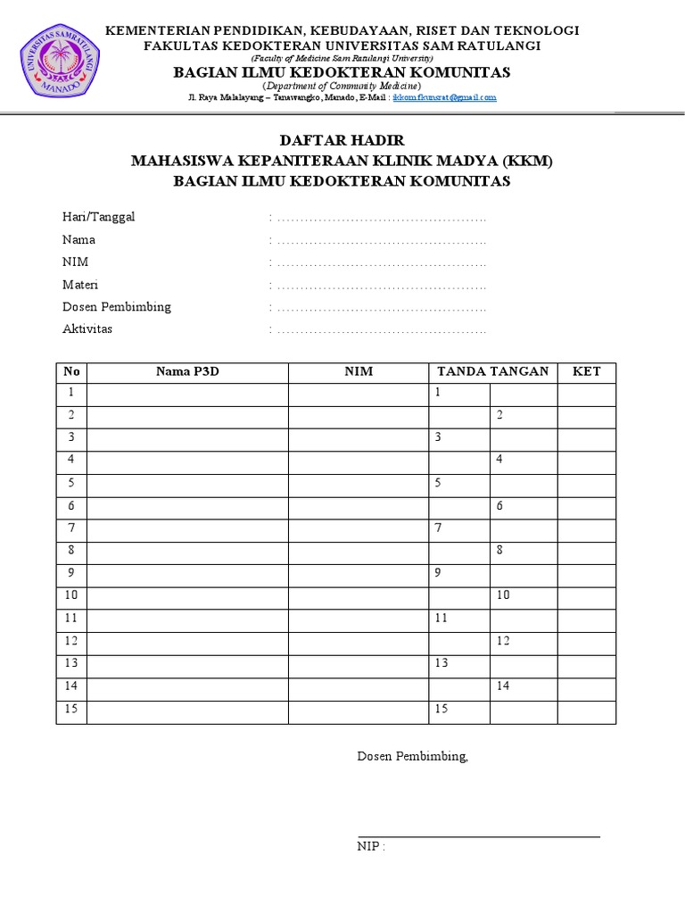 Absen Akreditasi (Dr. Henry) | PDF
