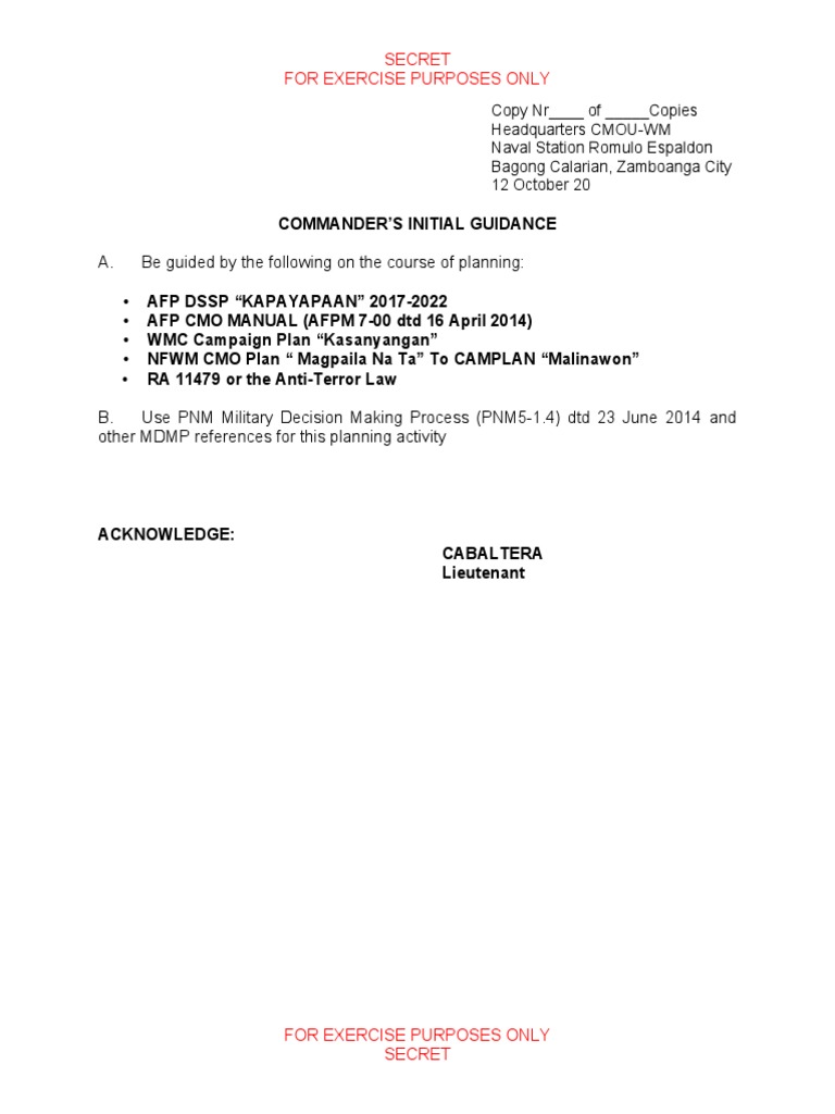 6 COMMANDER'S INITIAL GUIDANCE - WM-ok | PDF