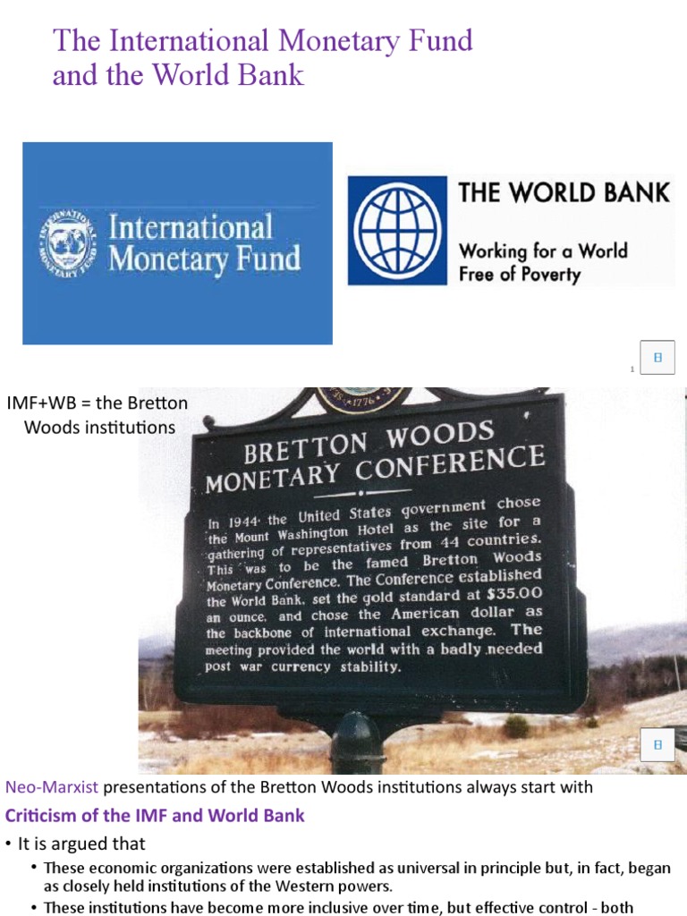 GOVT 3047 2023 IMF and WB Structure and Function Recording | PDF | Special Drawing Rights ...