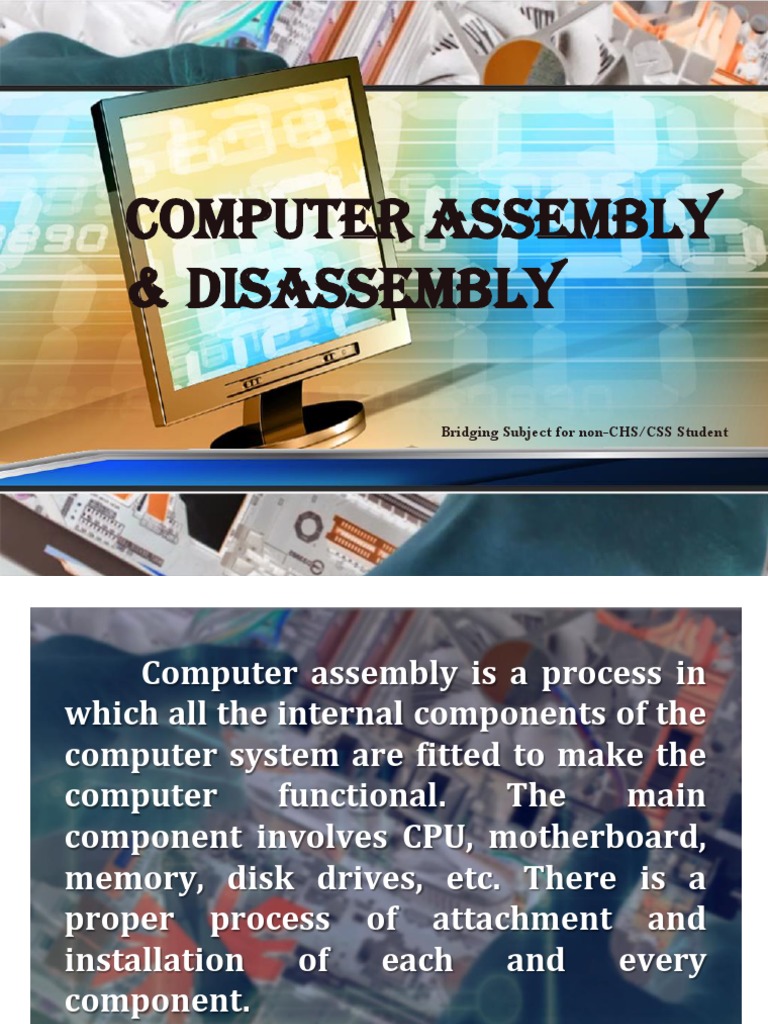 Computer Assembly Disassembling Pdf